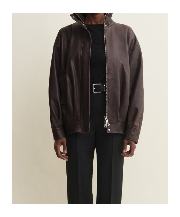 ARMA Arma Paula High Neck Leather Jacket
